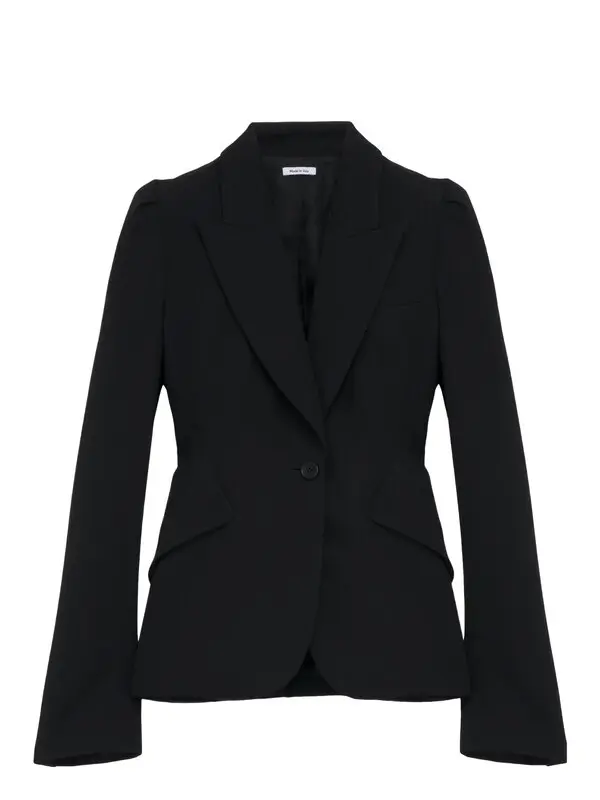 Alexander McQueen Single-breasted Peak Lapel Jacket - Black