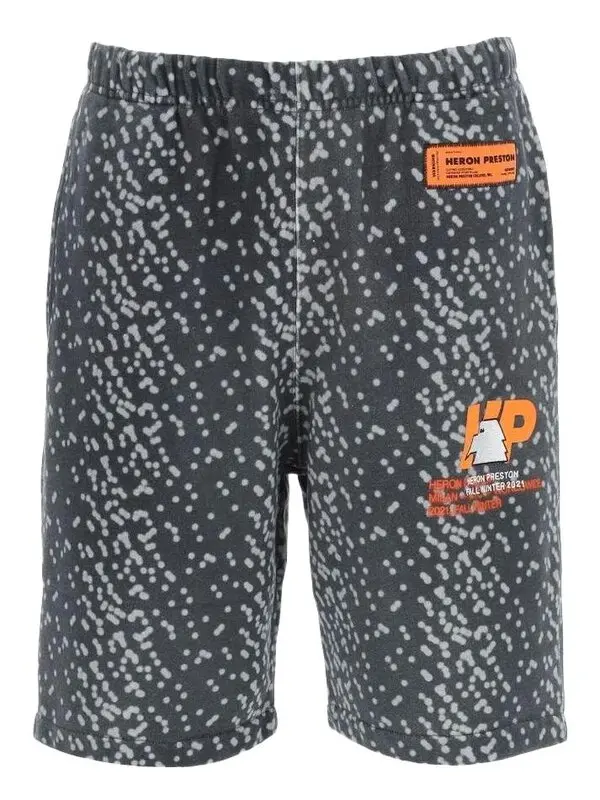 Heron Preston Logo Patch Knee Length Shorts - Black