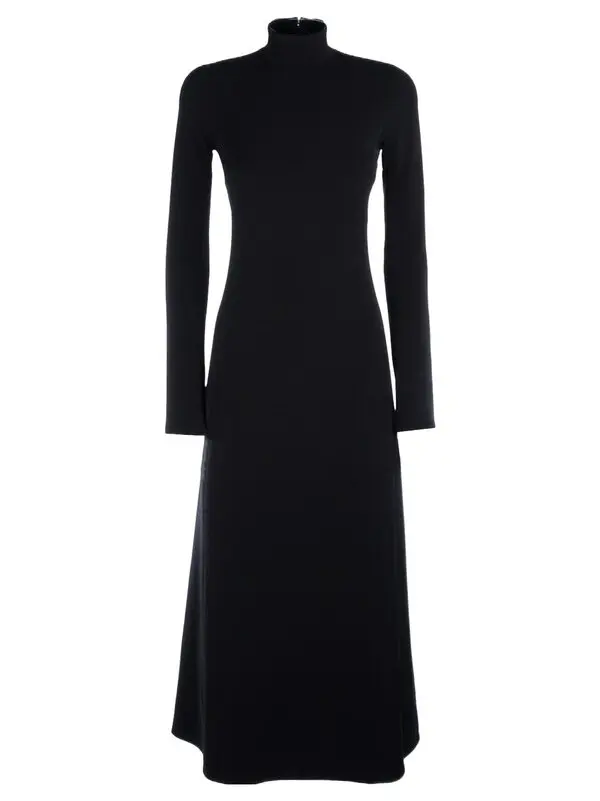 Balenciaga High-neck Maxi Dress - Black