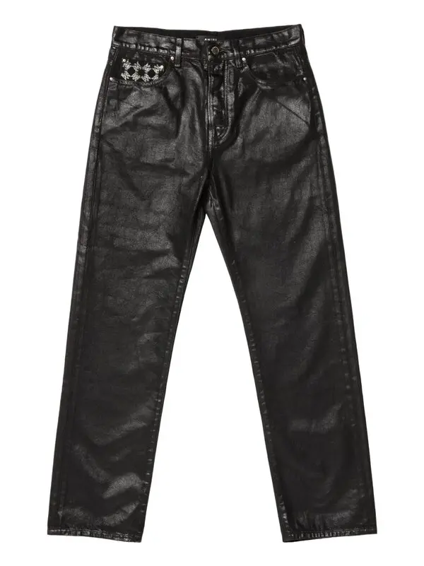 Amiri Belt-loop Straight Leg Jeans - Black