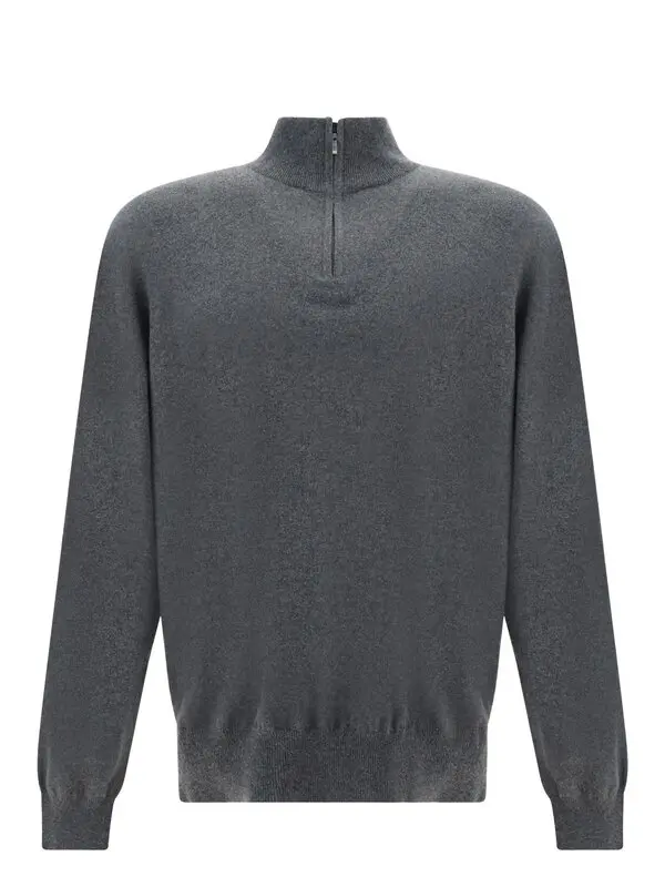 Loro Piana High-necked Long-sleeved Sweater - Black