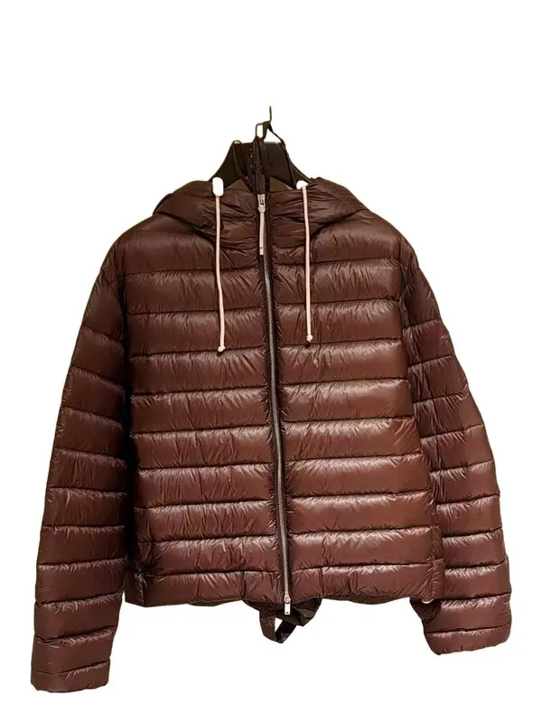 JIL SANDER Hooded Down Jacket - Brown