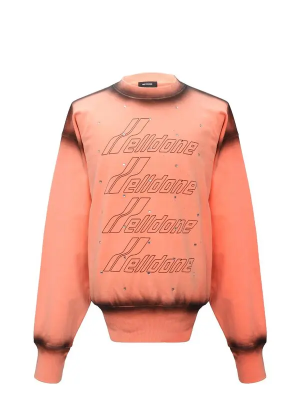 We11Done Logo-print Crewneck Sweatshirt - Pink