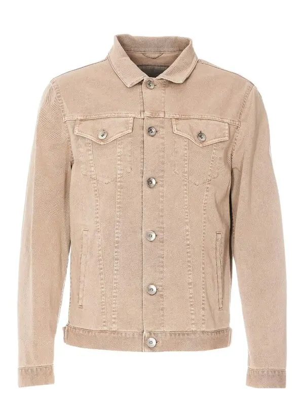 Brunello Cucinelli Logo Denim Jacket - Nude