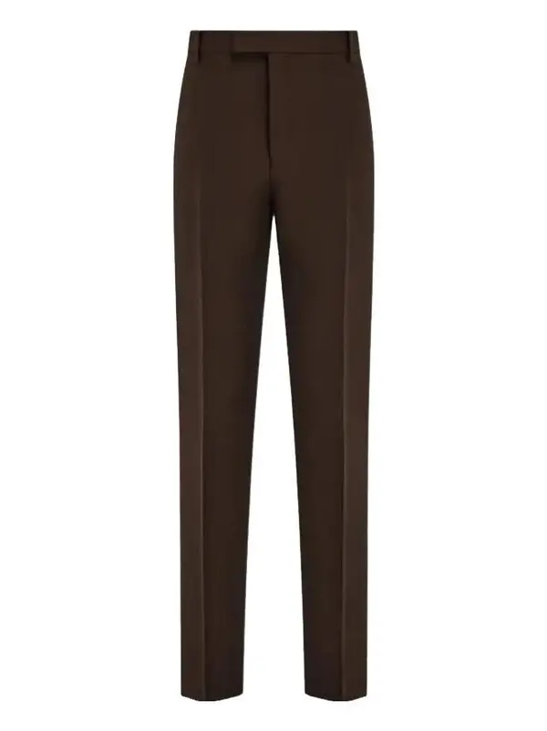 FERRAGAMO Wool Trousers - Espresso Brown