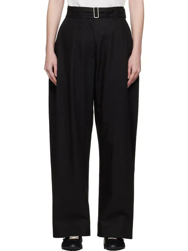 Studio Nicholson Belted Twill Trousers - Black