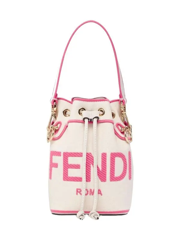 Fendi Small Mon Tresor Bucket Bag - White