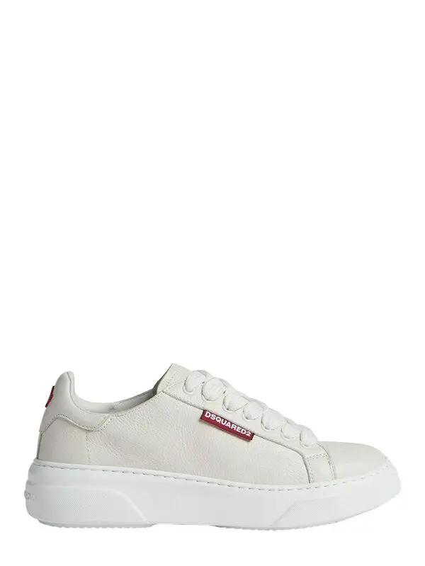 Dsquared2 Logo-embossed Round-toe Lace-up Sneakers - White