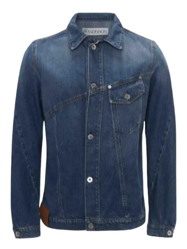 J.W.ANDERSON Twisted Denim Jacket - Blue