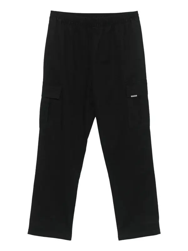 REPRESENT Cargo Trousers With Elastic Waist And Flap Pockets - Black