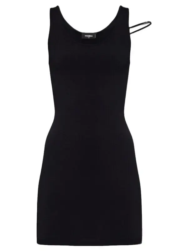 Dsquared2 Sleeveless Mini Dress With Logo Detail - Black