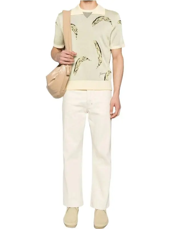 Jacquemus Le De Nimes Venice Straight-leg Jeans - Nude