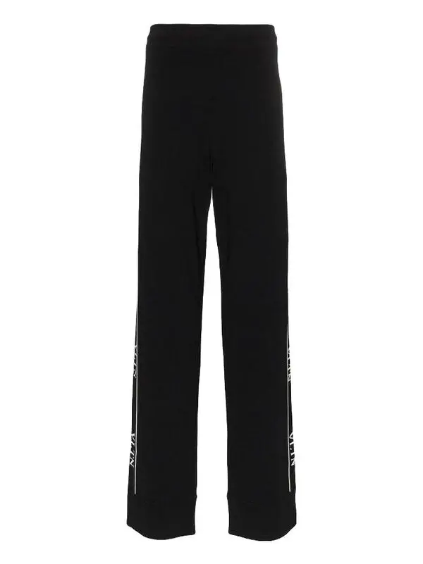 Valentino Garavani Ticker Logo-print Track Pants - Black