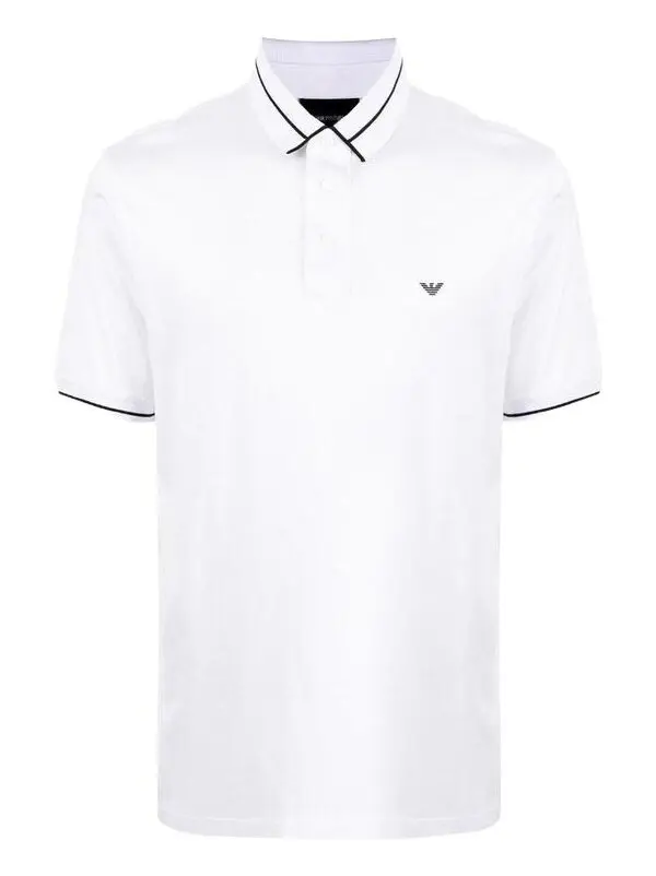Emporio Armani Logo Details Polo Shirt - White