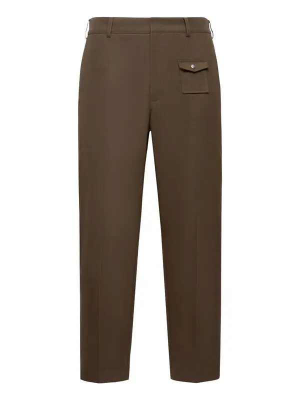 Moncler Tailored Gabardine Trousers With Multiple Pockets - Green