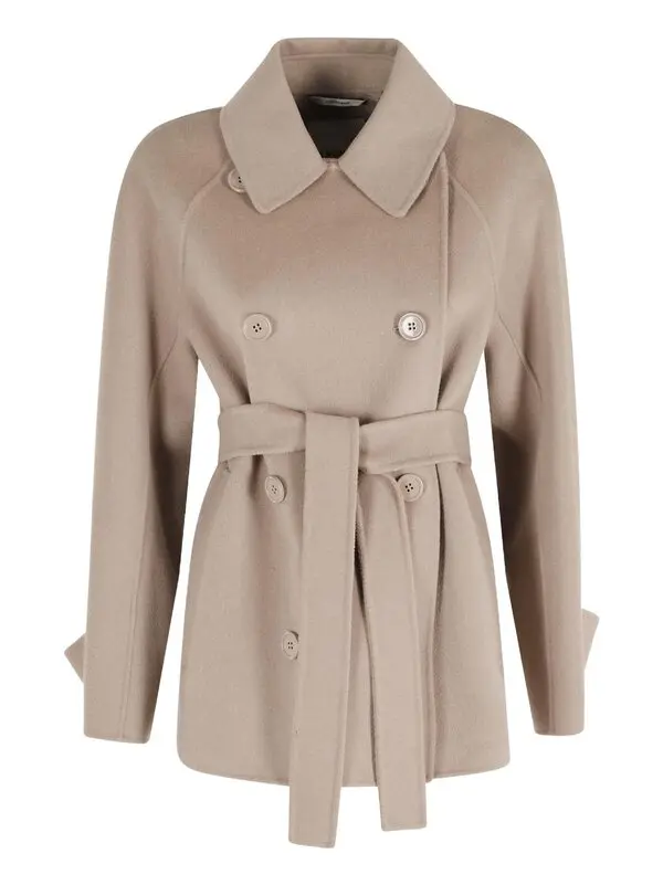 Max Mara Long-sleeved Coat - Nude