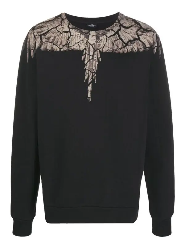 MARCELO BURLON COUNTY OF MILAN Wing Printed Sweater - Black