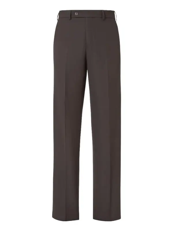 Fendi Tailored Straight-leg Cigarette Pants - Brown