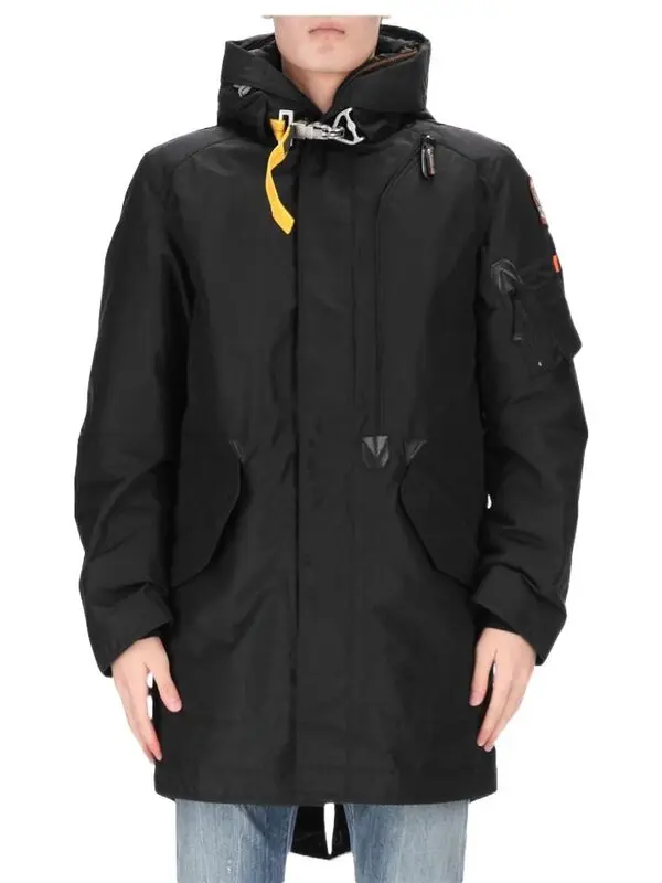 PARAJUMPERS Long-sleeved Hooded Cotton Jacket - Black