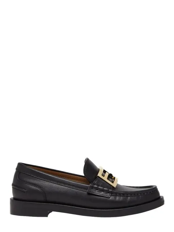 Fendi Baguette Slip-on Loafers - Black