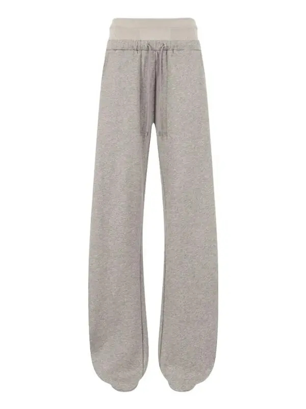 Attico Layered Drawstring Sweatpants - Mixed-color Gray