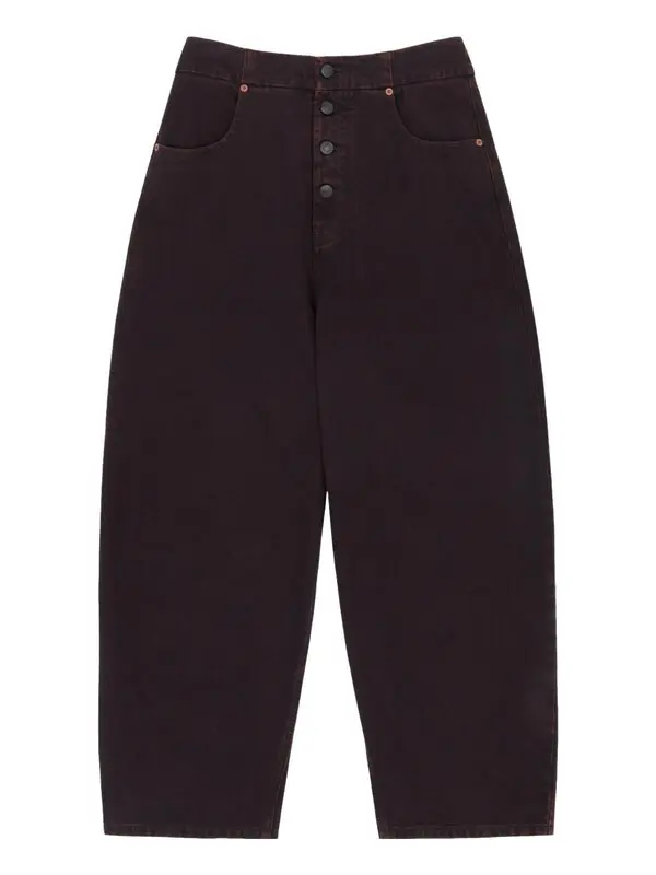 MAISON MARGIELA Barrel-leg Jeans - Bordeaux