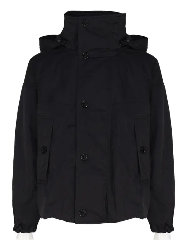 Bottega Veneta Long-sleeved Padded Jacket With Hood - Black