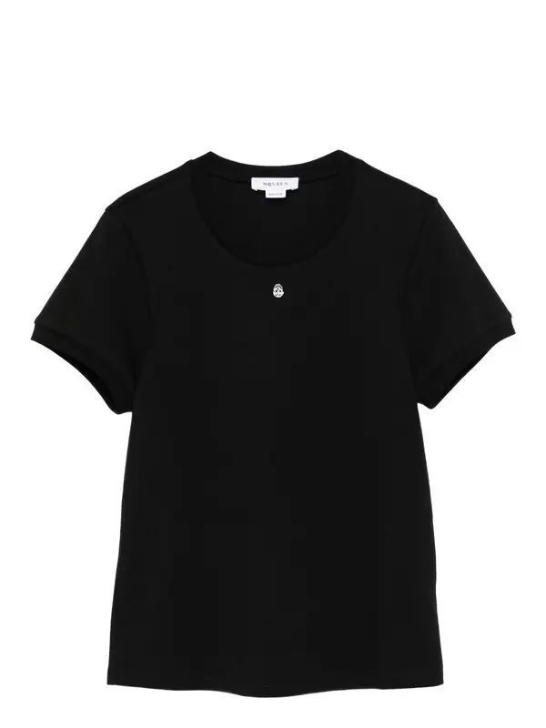Alexander McQueen Logo Cotton T-shirt - Black