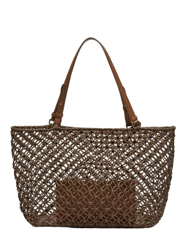 Max Mara Woven Tote Bag - Brown