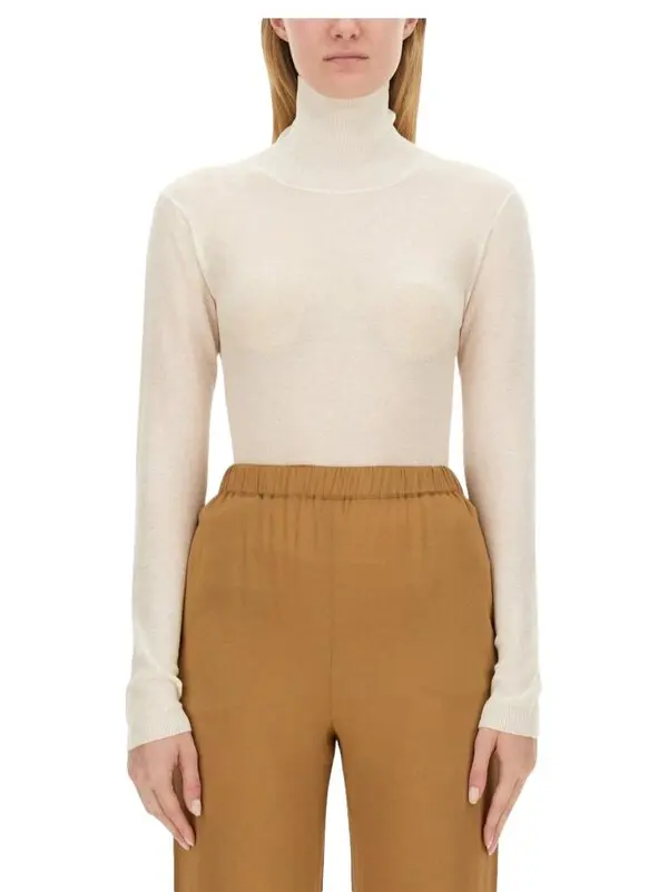 Fabiana Filippi Sequinned Roll-neck Knitted Jumper - Brown