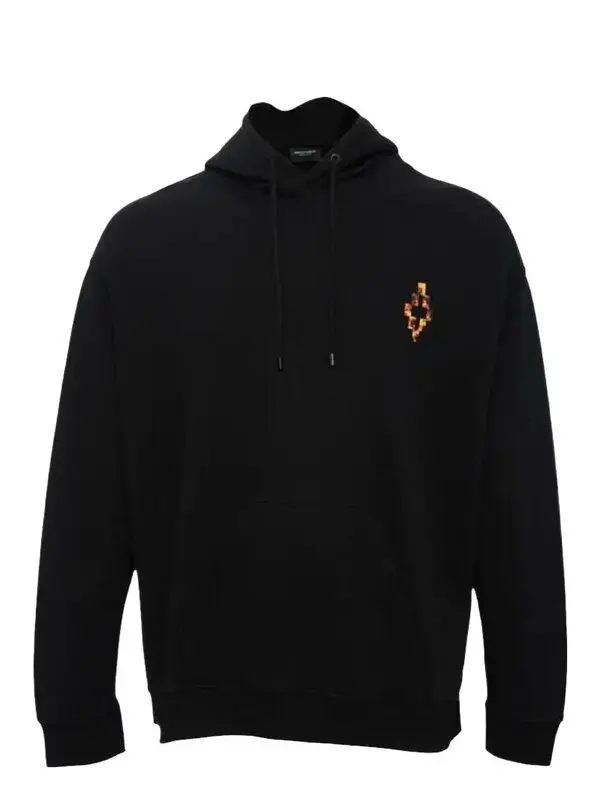 MARCELO BURLON COUNTY OF MILAN Hooded Drawstring Sweater - Black
