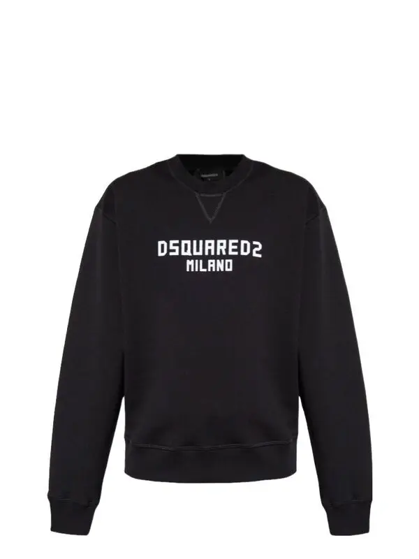 Dsquared2 Logo Printed Crewneck Sweatshirt - Black