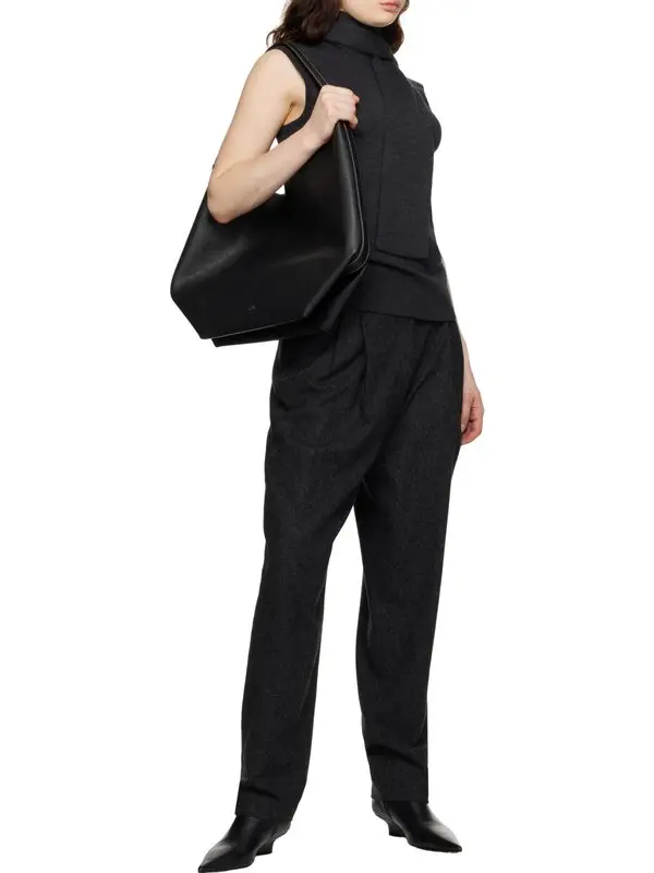 TOTEME Sleeveless Vest With Integrated Scarf - Grey