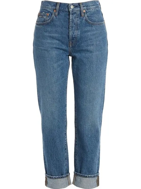 Gucci Logo Embellished Jeans - Blue