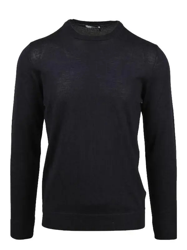 PAOLO PECORA Crewneck Long-sleeved Sweater - Black
