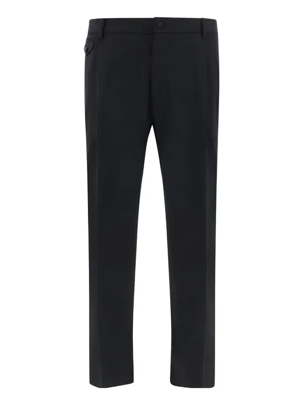Dolce & Gabbana Pleated Tailored Twill Pants - Black