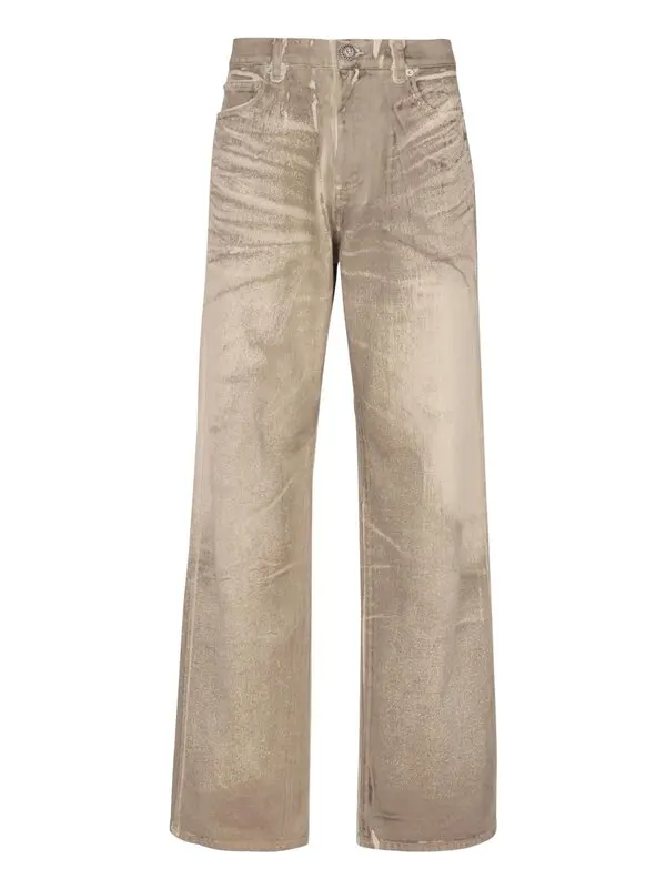 Balmain Loose-fit Denim Jeans - Beige