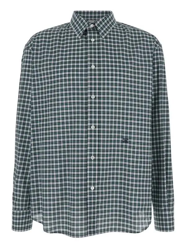 Celine Shirt In Tartan Cotton Cloth - Gray
