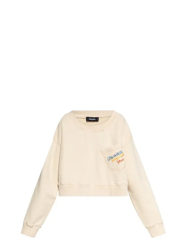 Dsquared2 Drop Shoulder Sweatshirt - Beige