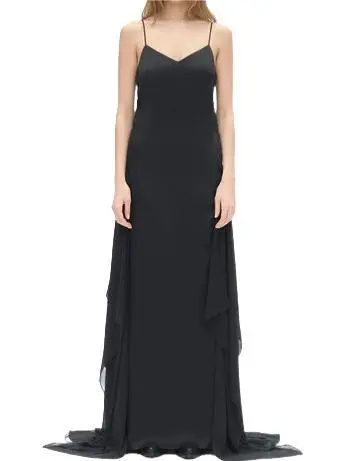 ANN DEMEULEMEESTER Ottilie" Cady Satin Gown - Black