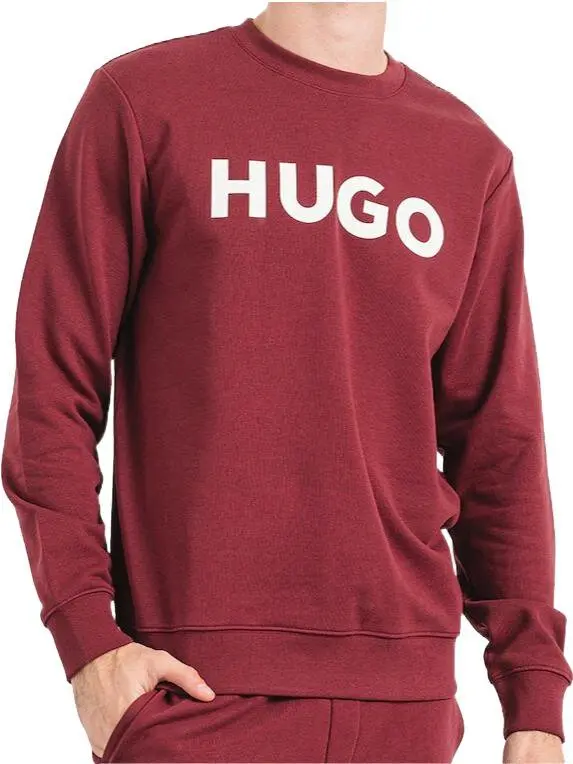 Hugo Boss Logo Print Crewneck Sweater - Red
