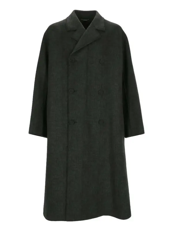 Dior Double-breasted Long-sleeved Coat - Black