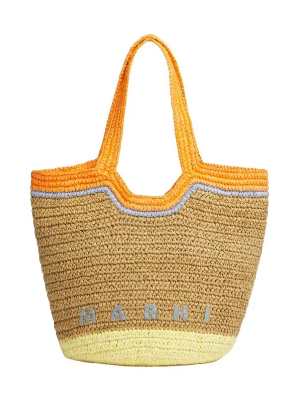 Marni Seaside Hobo Bag - Carrot/shadow/poppy/vanilla