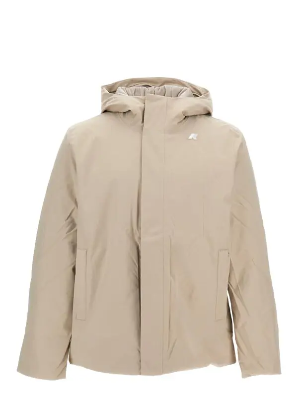 K-WAY Jacko Twill Cropped Hooded Jacket - Nude