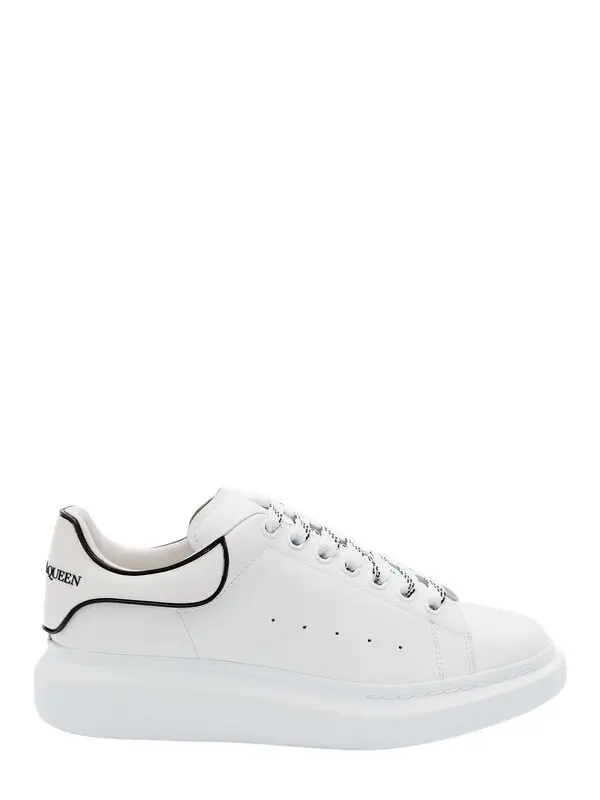 Alexander McQueen Oversized Lace-up Leather Sneakers - White/black