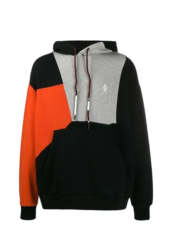 MARCELO BURLON COUNTY OF MILAN Color Blocked Hooded Sweater - Black
