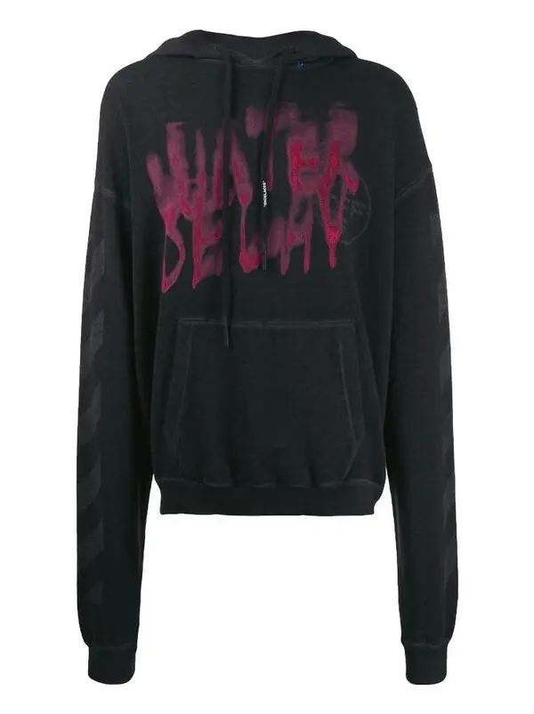 Off-White Water Delay Hooded Hoodie - Black