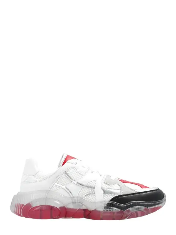 Moschino Panelled Lace-up Sneakers - White