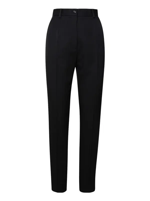 Dolce & Gabbana High-waist Gabardine Cigarette Pants - Black