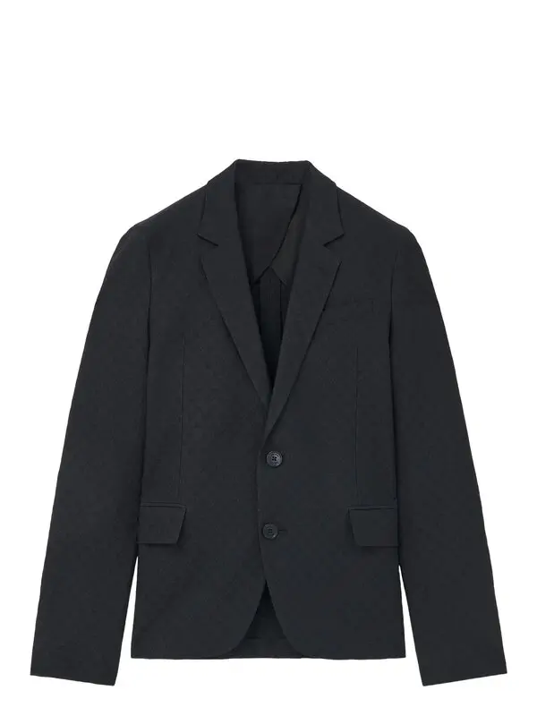 Alexander McQueen Skull Jacquard Single Breasted Blazer - Black